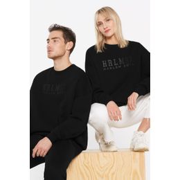 Sweater Harlem Soul, Damen, Gr. M/L, schwarz, Sweatware, Material: 89% Baumwolle, 11% Polyester, bedruckt, regular fit normal, Rundhals, eingesetzt Rippb&uuml;ndchen, Sweatshirts Sweater