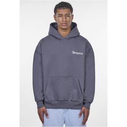 Kapuzenpullover DROPSIZE "Dropsize HEAVY OVERSIZE EMBO HOODIE", Herren, Gr. M, irongate, 70% Baumwolle, 30% Polyester, Pullover Kapuzenpullover