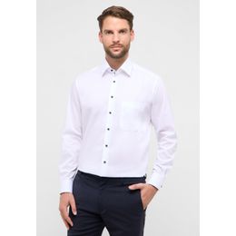 Langarmhemd Eterna "COMFORT FIT", Herren, Gr. 41, Normalgr&ouml;&szlig;en, wei&szlig;, Popeline, 100% Baumwolle, normal, Manschette, Hemden, NON IRON (b&uuml;gelfrei)