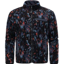Fleecejacke Ragwear "Tawon Print", Herren, Gr. M (50), terra, Fleece, Material: 100% Polyester, gerade h&uuml;ftbedeckend, hoch geschlossener Ausschnitt, abgesteppte Kante, Jacken Fleecejacke, kuschelg warme Herren Pl&uuml;schjacke
