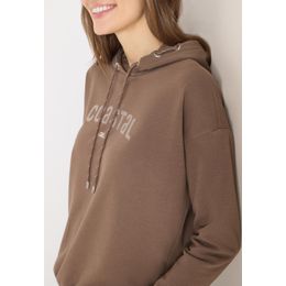 Hoodie Cecil, Damen, Gr. XL (44), urban taupe, Sweatware, Obermaterial: 83% Baumwolle, 17% Polyester, bestickt, bequem h&uuml;ftbedeckend, Rundhals, Sweatshirts Hoodie, mit Stickerei