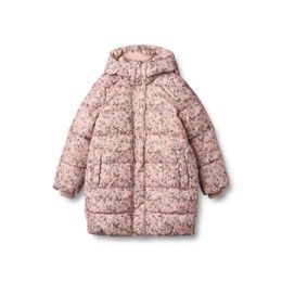 Winterjacke Wheat "Wheat Puffer Coat Yrsa", M&auml;dchen, Gr. 104, rose powder flowers, 100% Polyester, mehrfarbig, normal, ohne Ausschnitt, Jacken Winterjacke
