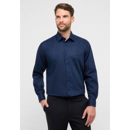 Langarmhemd Eterna "COMFORT FIT", Herren, Gr. 45, Normalgr&ouml;&szlig;en, navy, Popeline, 100% Baumwolle, normal, Manschette, Hemden, NON IRON (b&uuml;gelfrei)