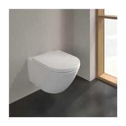 Villeroy & Boch Villeroy und Boch Subway 3.0 Combi-Pack 4670TS01 TwistFlush, sp&uuml;lrandlos, Wand-WC mit WC-Sitz, Wei&szlig;