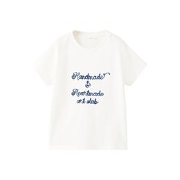 Mango Kids T-Shirt M&auml;dchen Gr&ouml;&szlig;e 116 dunkelblau / offwhite