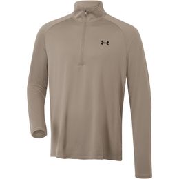 Under Armour Langarm-Shirt Tech 2.0 Half-Zip Taupe Dusk/Black (Gr&ouml;&szlig;e: XXL)