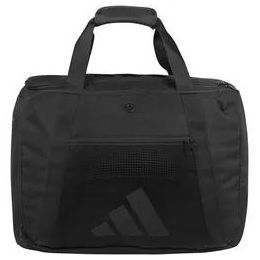 Sporttasche Adidas PERFORMANCE "Adidas Duffle Combat Sports black/white M" Gr. M, schwarz, silber, Taschen, Kinder, B/H/T: 51cm x 30,5cm x 32cm M, Polyester, Sporttasche, Bel&uuml;ftetes und wasserdichtes Fach, verhindert Geruchsbel&auml;stigung, B:51cm H:30,5cm T:32cm