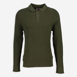 Dunkelgr&uuml;ner Polo-Pullover