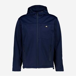 New Balance Dunkelblaue Softshelljacke mit Logo-Details