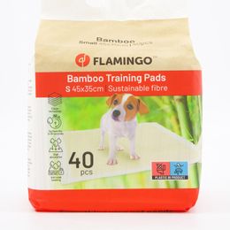 Flamingo 40er-Pack wei&szlig;e Bambus-Trainingsunterlagen