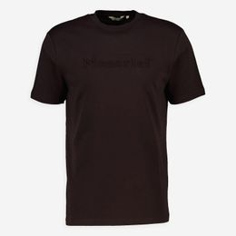 Dunkelbraunes T-Shirt mit gepr&auml;gtem Logo