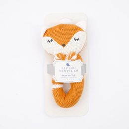 Orangefarbene Fuchs-Babyrassel 10x19cm