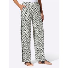 WITT Damen Druckhose mit Galonstreifen, champagner-schwarz-bedruckt, Gr&ouml;&szlig;e 36