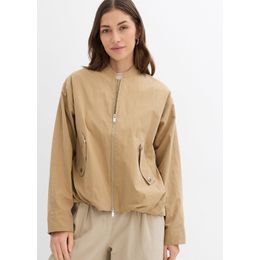 bonprix Soft-Blouson, braun, mit Baumwolle