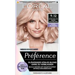 L'OR&Eacute;AL PARiS PR&Eacute;F&Eacute;RENCE Haarfarbe 9.12 Cool Blondes Sehr Helles Beige Aschblond