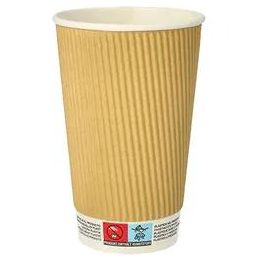 Papstar Trinkbecher, Pappe 0,4 l &Oslash; 9 cm, 13,7 cm Ripple Wall 500 St&uuml;ck