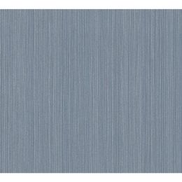 A.S. Cr&eacute;ation A.S. Cr&eacute;ation Vliestapete 'The BoS' Streifen blau/silbern 0,53 x 10,05 m