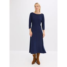 bonprix Jerseykleid aus bequemen Punto di Roma, blau, Viskose