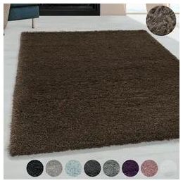 Hochflor-Teppich Ayyildiz Teppiche "FLUFFY 3500", braun, B:240cm H:50mm L:340cm, Polypropylen (PP), Teppiche, Langflor, Shaggy, uni, robust, auch in rund erh&auml;ltlich, Wohnzimmer