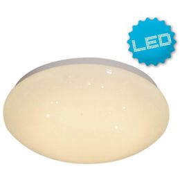 N&auml;ve N&Auml;VE LED Deckenleuchte "Como", wei&szlig;, 1, &Oslash; 26cm H: 8,5cm, 1 Stk., Leuchten, Kristalleffekt, warmwei&szlig;es Licht, Durchmesser 26cm, LED Deckenleuchte