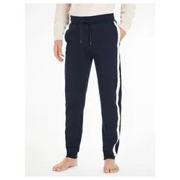 Jogginghose "HWK TRACK PANT", Herren, Gr. M (50), N-Gr, blau (desert sky), Sweatware, Obermaterial: 100% Baumwolle, Tommy Hilfiger UNDERWEAR, kontrastfarbene Details, normal kn&ouml;chellang, Hosen Jogginghose, mit Logo-Seitenstreifen
