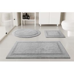 Badematte OTTO HOME "Meellor", licht grau, H:20mm, Baumwolle, Badematten, Badematte, Badteppich, getuftet, modern, Uni, antirutsch, flauschig, Baumwolle