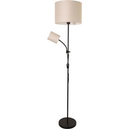 OTTO HOME Stehlampe "Avveline", schwarz (schwarz beige), 2, &Oslash; 36cm H: 160cm, 1 Stk., Leuchten, Stehlampe mit Leseleuchte 160 cm hoch, Stehlampe