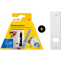 Einlass-Gurtwickler Schellenberg "Unterputz, inkl. Abdeckplatte wei&szlig;", wei&szlig;, 1 Stk., Gurtwickler, 16 cm Lochabstand f&uuml;r das Rollladensystem Maxi