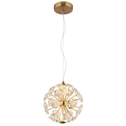 Globo LIGHTING LED Pendelleuchte "VIRINA", goldfarben, 1 Stk., Leuchten, H&auml;ngelampe/H&auml;ngeleuchte/Wohnzimmer/Esstisch/elegant, LED Pendelleuchte