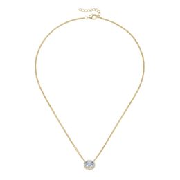 Collier Smart Jewel "mit wei&szlig;en und hellblauem Zirkonia, Silber 925", hellblau, Halsketten, Damen, 45cm, Silber 925 (Sterlingsilber), Collier
