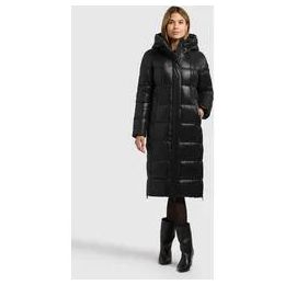 Steppmantel Khujo "WILLA", Damen, Gr. S, schwarz, 100% Nylon, unifarben, eingesetzt elastischer Bund mit Windstopper, M&auml;ntel Steppmantel