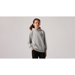 Kapuzensweatshirt LEVI'S KIDS "LVB MODERN CREST HOODIE", Jungen, Gr. 6 (116), grau heather, Sweatshirts, for Boys