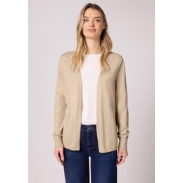 Street One Damen Cardigancotton beige meliert, Gr. 38, unifarben, Stoff, 60% Viskose, 40% Baumwolle, Strickjacken, mit Strick-Detail
