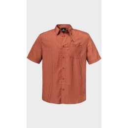 Sch&ouml;ffel Outdoorhemd SCH&Ouml;FFEL "CIRC Shirt Style Dalfoss MEN", Herren, Gr. 50, Normalgr&ouml;&szlig;en, 5590, rot, Oberstoff: 100% Polyester, V-Ausschnitt, Hemden