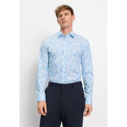 Businesshemd OLYMP "OLYMP No. Six, super slim, Kent", Herren, Gr. 38, Normaler Arm, wei&szlig;, 97% Baumwolle, 3% Elastolefin, Hemden