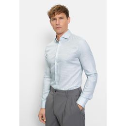Businesshemd OLYMP "OLYMP No. Six, super slim, Royal Kent", Herren, Gr. 38, Normaler Arm, bleu, 100% Baumwolle, Hemden