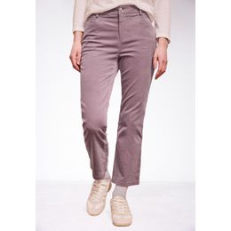 Cordhose STREET ONE STUDIO, Damen, Gr. 42, L&auml;nge 28, hazy rose, Web, 98% Baumwolle, 2% Elasthan, unifarben, comfort fit kn&ouml;chelfrei, Hosen Cordhose, in Cord-Optik