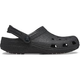 Crocs Classic Glitter Clog Unisex Sandalen schwarz 38-39 - Herrenschuhe