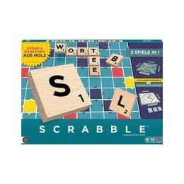 Mattel Scrabble Original Holz 2 in 1 Gesellschaftsspiel