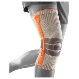 Kniebandage Bauerfeind "Outdoor Knee Support", Damen, Gr. L, orange (orange l), Polyamid, Bandagen Kniebandage, mit Omega-Pad, abnehmbares und einstellbares Strapsystem