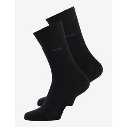 Brax Herren Socken Style 2ER HERRENSOCKEN black, schwarz, Gr. 39-42