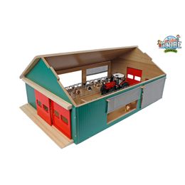 KIDS GLOBE Stall mit beweglichen Elementen Holz Ma&szlig;stab 1:32 64 x 42.5 x 26.5 cm