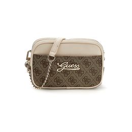 Guess Umh&auml;ngetasche Damen Gr&ouml;&szlig;e One Size hellbeige / dunkelbraun / gold