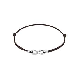 Elli Armband 'Infinity' Damen Gr&ouml;&szlig;e 17 schwarz / silber