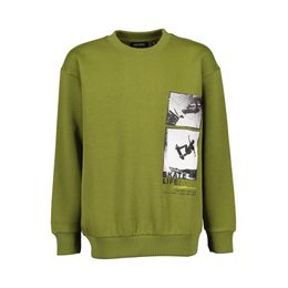 Blue Seven Sweatshirt Jungen Gr&ouml;&szlig;e 164 oliv / schwarz / wei&szlig;