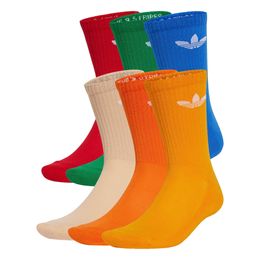 adidas originals Socks 'Trefoil Cushion' female size 42/44 Cream / Blue / Ruby red / Dark red