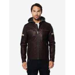 Koroshi Jacke Herren Gr&ouml;&szlig;e L weinrot / schwarz / naturwei&szlig;