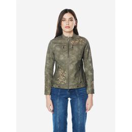 Koroshi Jacke Damen Gr&ouml;&szlig;e XS beige / camel / dunkelgrau / weinrot Sommerjacke