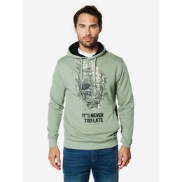 Koroshi Sweatshirt Herren Gr&ouml;&szlig;e M ecru / khaki / schwarz
