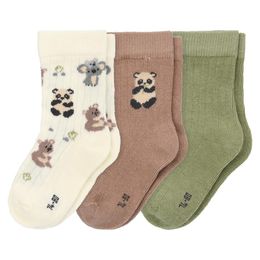 Topomini 3 Paar Baby Socken mit Rippstruktur